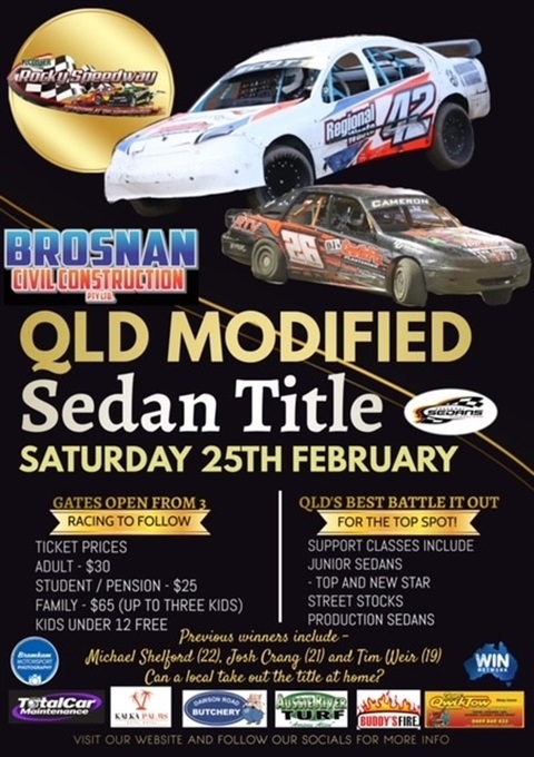 ROCKY SPEEDWAY MODIFIED SEDANS QLD TITLE Rockhampton Regional Council