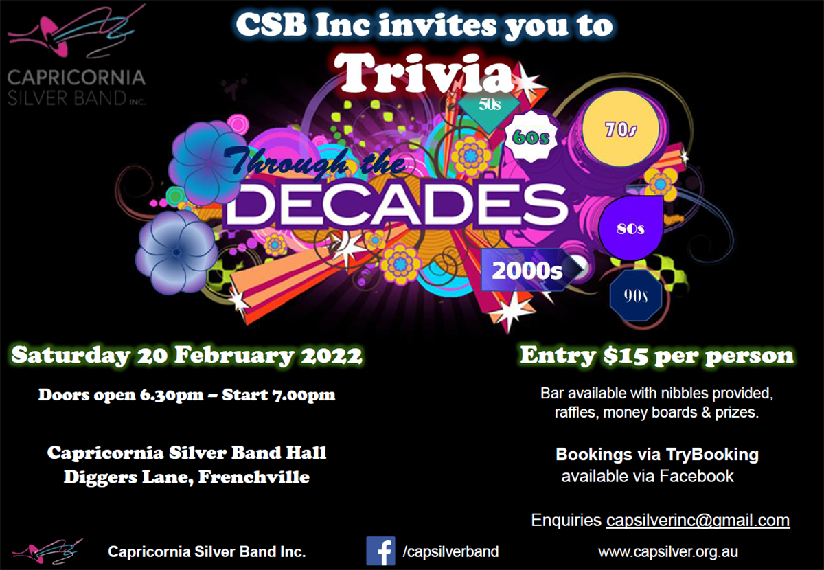 Trivia Night - Through the Decades Rockhampton Regional Council