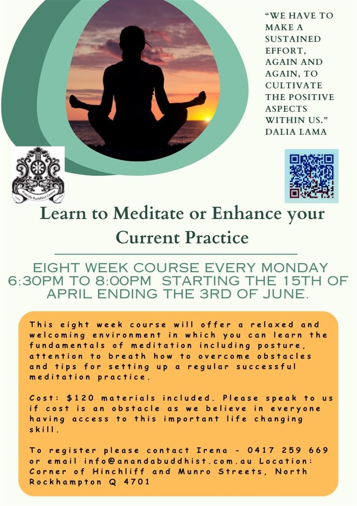 Calm Abiding Meditation Course Rockhampton Regional Council